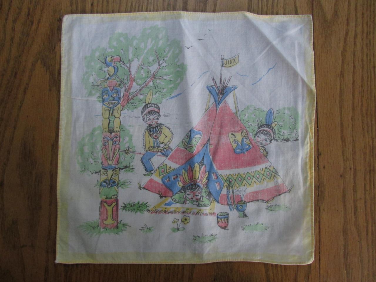 Mid-Century Vintage German Childs Handkerchief - 9.5"… - Gem