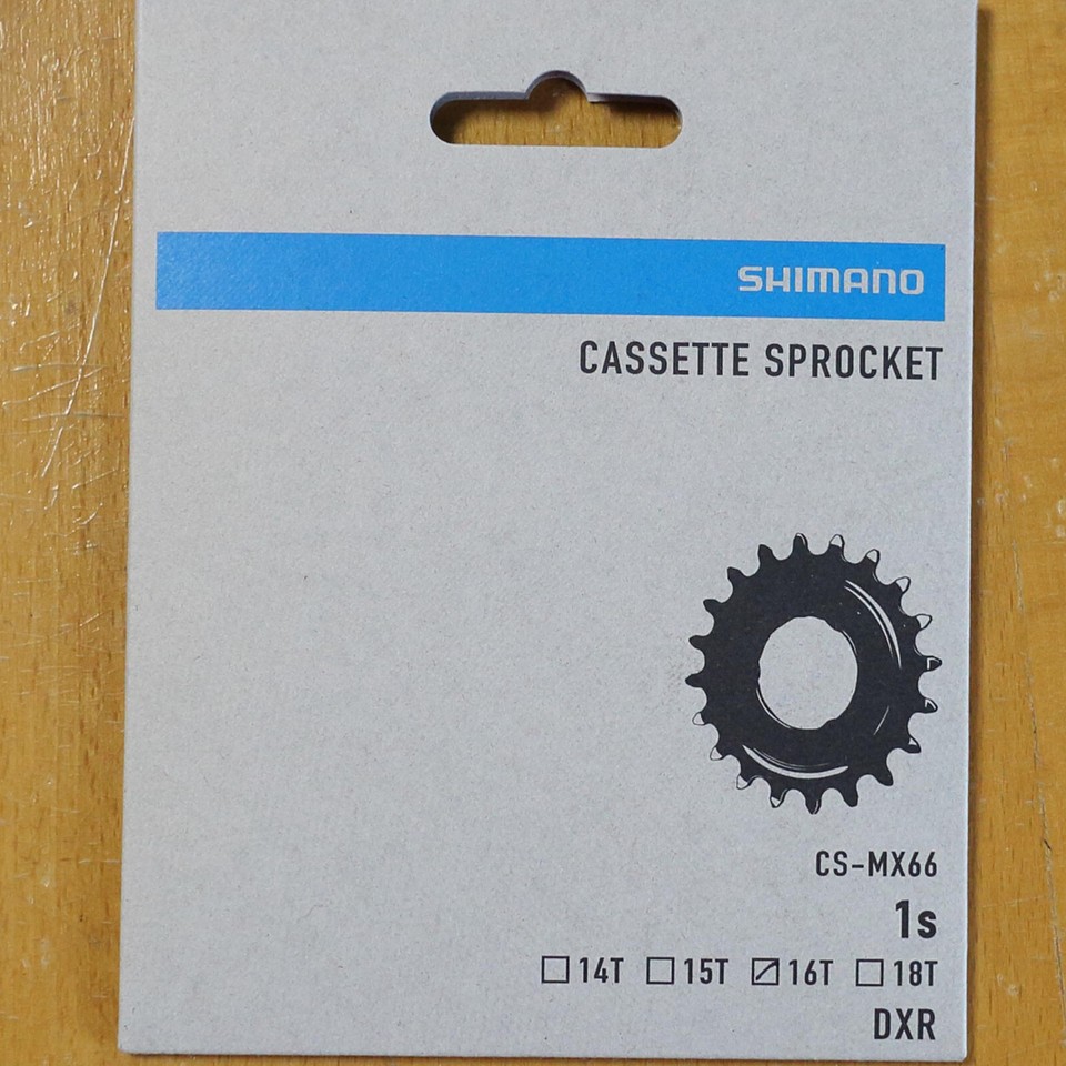 Shimano CS-MX66 BMX Ritzel 16 Zähne Stahl silberfarben Dicke ca. 2,2 mm ...