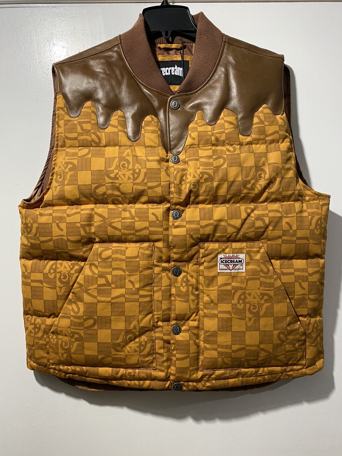 IceCream Ice Cream BBC Down Filled Puffer Western Drip Drop Vest XL | eBay