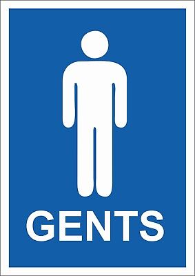 GENTS TOILET SIGN A5/A4 STICKER OR FOAMEX SIGN - HEATH & SAFETY SIGNS ...