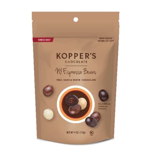 Koppers Chocolate Covered Espresso Beans NY Blend, Assorted Coffee ...
