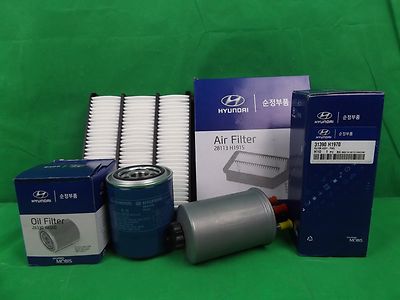 GENUINE HYUNDAI TERRACAN SUV HP 2.9 L TD FILTER PACK (OIL + AIR + FUEL ...