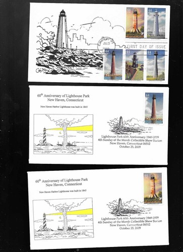 US FDC FIRST DAY COVERS LIGHTHOUSES 2009 SET OF 6 BY CT. COVER CLUB | eBay