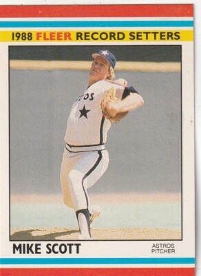 FREE SHIPPING-MINT-1988 Fleer Baseball Record Setters Mike Scott #36 ...