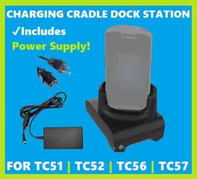 Zebra Charger Cradle TC51, TC52, TC56, TC57 Android Scanners + Power ...