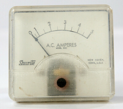 SHURITE Panel Meter, Model 850 A.C. Amperes 0 - 5, Vintage USA | eBay