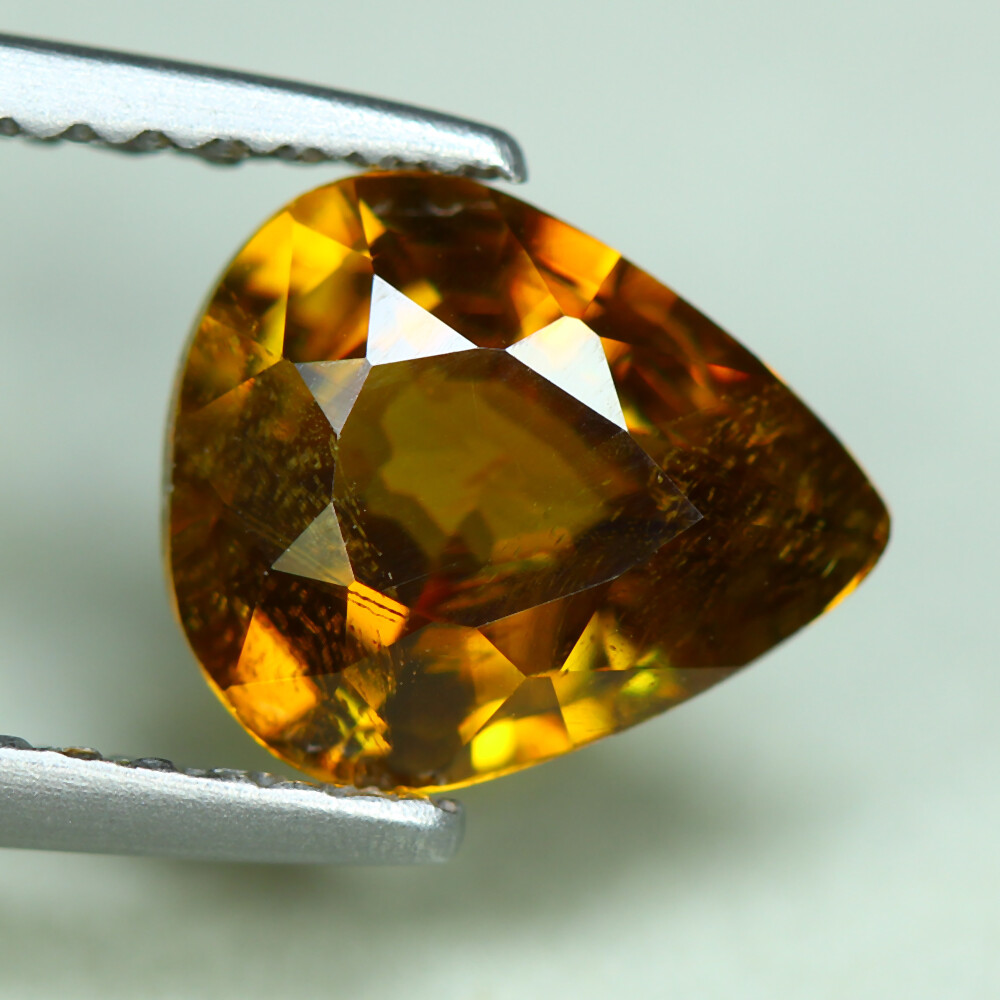 1.63 Cts_Excellent Sparkling_100 % Natural Unheated Titanite Red Spot ...