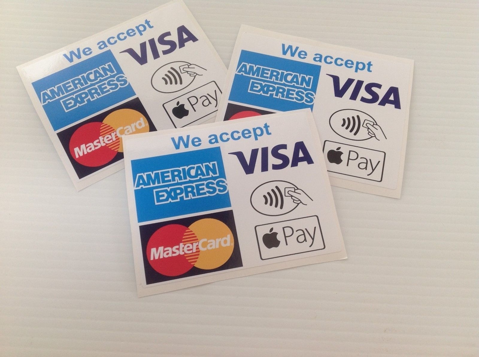 We Accept Card Payments Contactless 3 Vinyl Laminated Stickers Shop ...