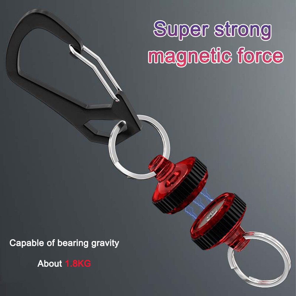 Fly Fishing Net Retractor with Carabiner Clip Fishing Accessories (Red ...