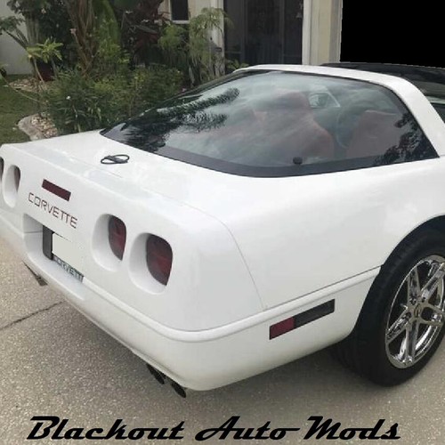 1991-96 C4 CORVETTE Tail Light Blackout Kit Smoked Vinyl Overlay Tint ...