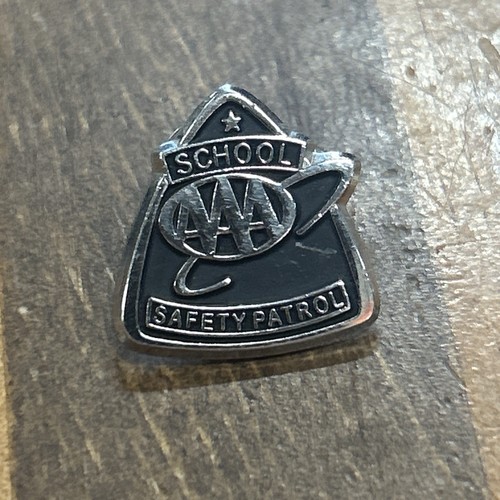AAA School Safety Patrol Silver Tone Enamel Pin | eBay