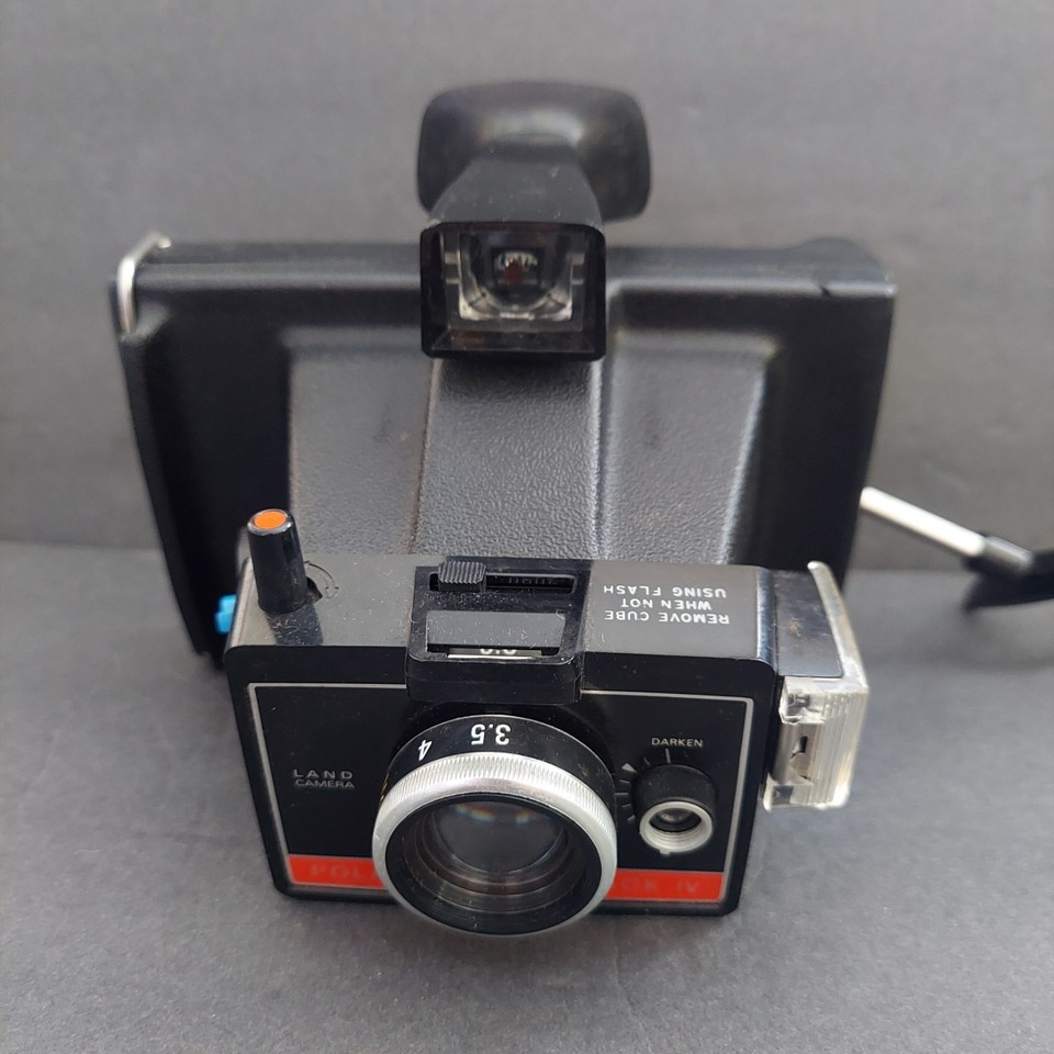 Vintage Polaroid Colorpack IV Land Camera w/ Timer Flash Cubes & Case ...