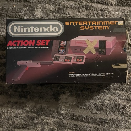 Original Nintendo Box NES Action Set 1988 Box Only NO FOAM NO CONSOLE ...