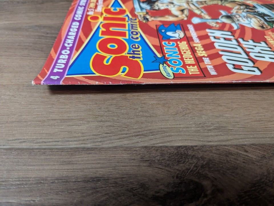 Sonic the Comic #5 - Fleetway UK - Low Grade - Sega Golden Axe Video Game Cover! | eBay