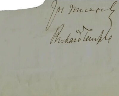 RARE !! "President Of The Rangoon Municipality" Sir Richard Temple Cut ...