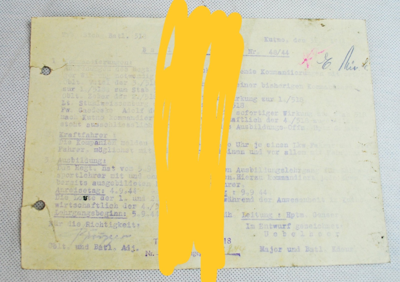Original WW2 WWII German military Wehrmacht documents orders papers ...