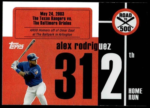 2007 TOPPS ROAD TO 500 HOME RUN ALEX RODRIGUEZ R28 | eBay