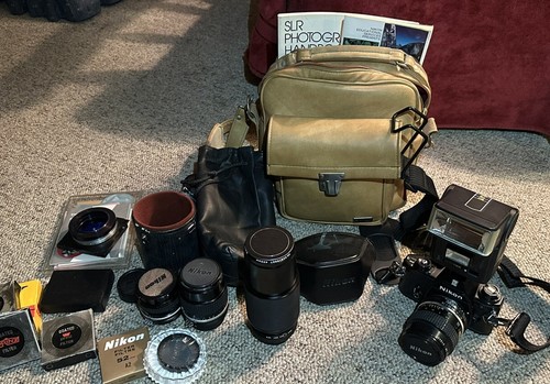 Nikon EM 35mm Film Camera - Nikon Series E 50mm f/1.8 Lens - New Batteries | eBay