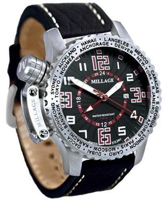 Millage Moscow Collection Men Wrist Luxury Watch - BLK-RD-BLK-LB | eBay
