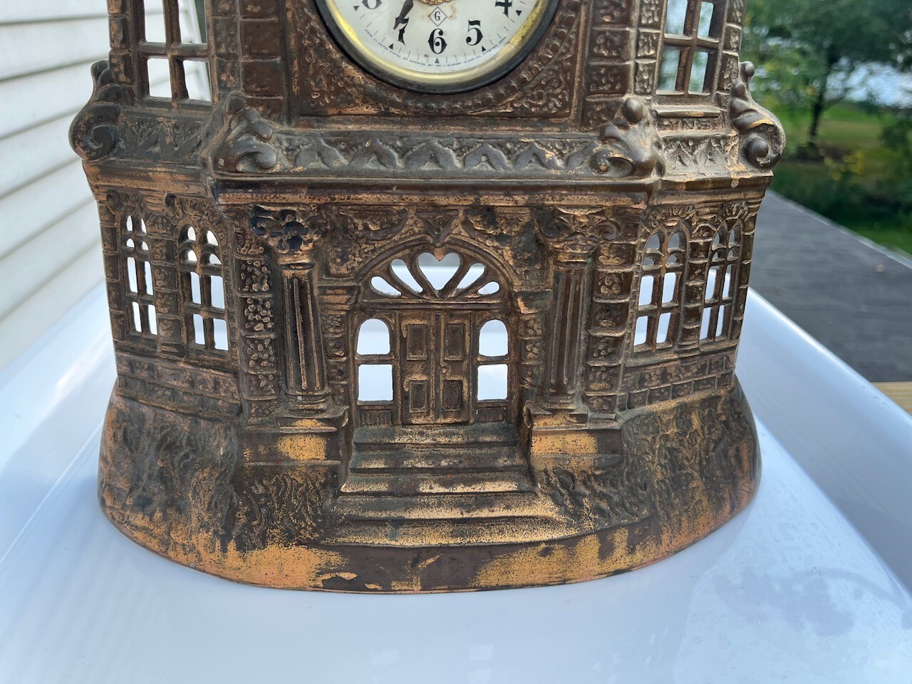 Gilbert ANTIQUE Cathedral Clock, Copper, 1904, Working, Alarm, Video ...