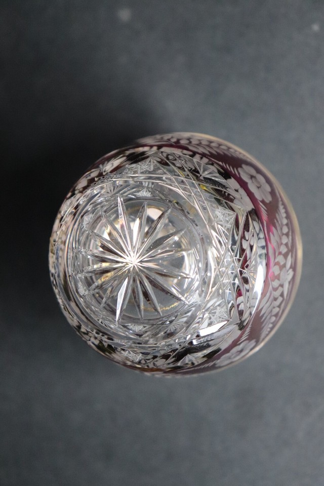 Bohemian Art Glass Perfume Bottle Countess Collection Cut Crystal, Ruby ...