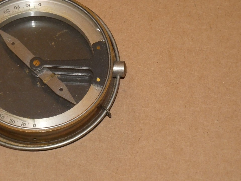 Gravity Inclinometer/Clinometer & Compass & Inclinometer Brass Vintage ...