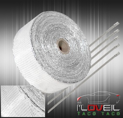 30Ft X 2" X 1.5mm Jdm Heat Thermo Wrap Cover Turbo Charger Header ...