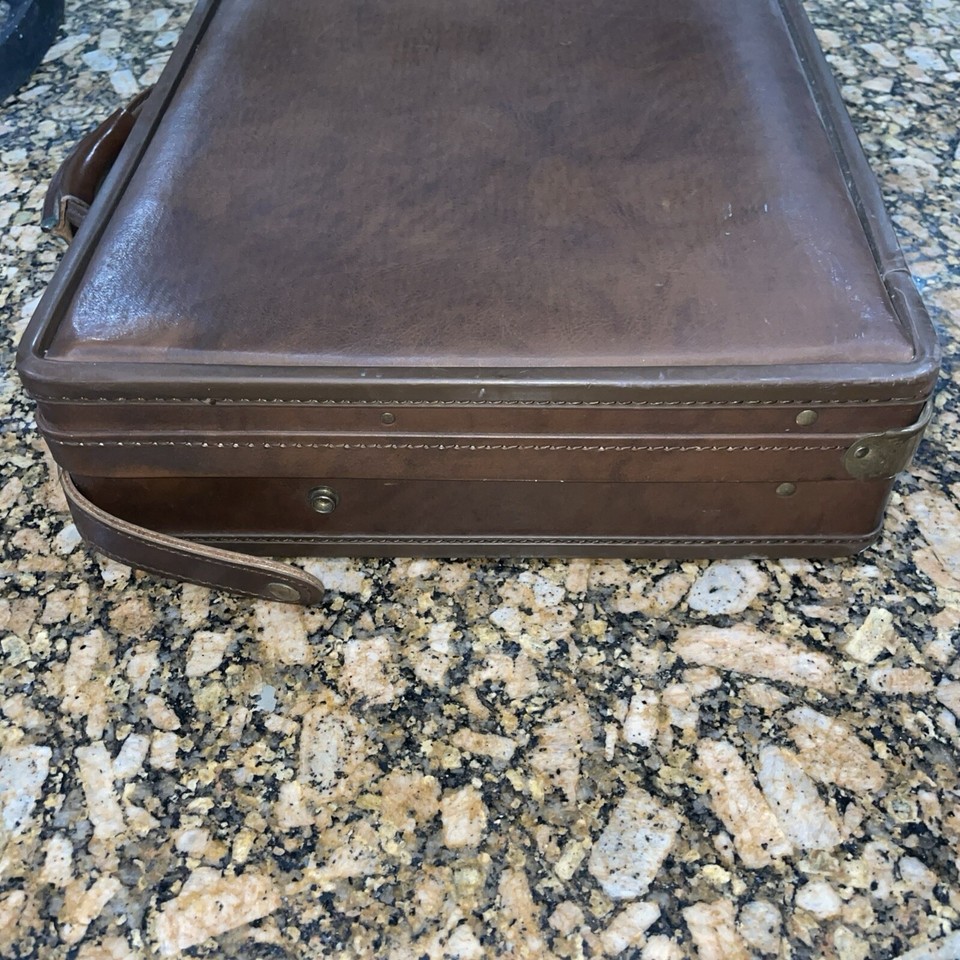 Vintage Hartmann Luggage Belting Leather Tan Slim 4" Attache Briefcase ...