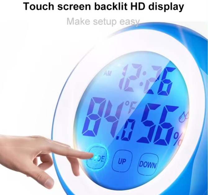 Digital Thermometer Clock, Temperature Humidity Monitor Alarm Clock ...