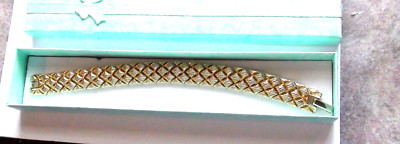 Gold toned jointed flexible bracelet unmarked 7" long | eBay