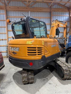 2024 Case CX57C Mini Excavator 4 Hours Enclosed ROPS 6-Way Blade | eBay