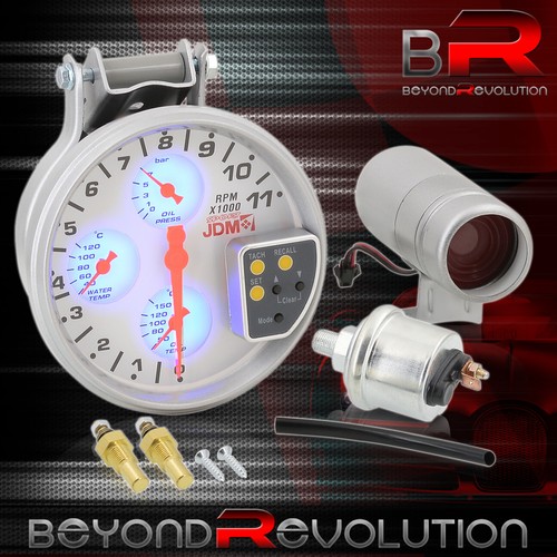 Universal 11000 RPM Programmable Shift Light 5" Cluster Tachometer ...