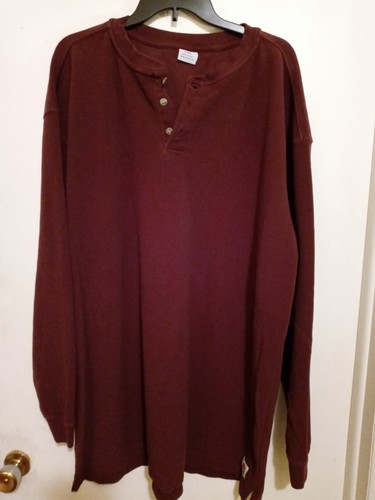 Carhartt Men's Long Sleeve Brick Red Quarter Button Shirt. Size 2XL | eBay