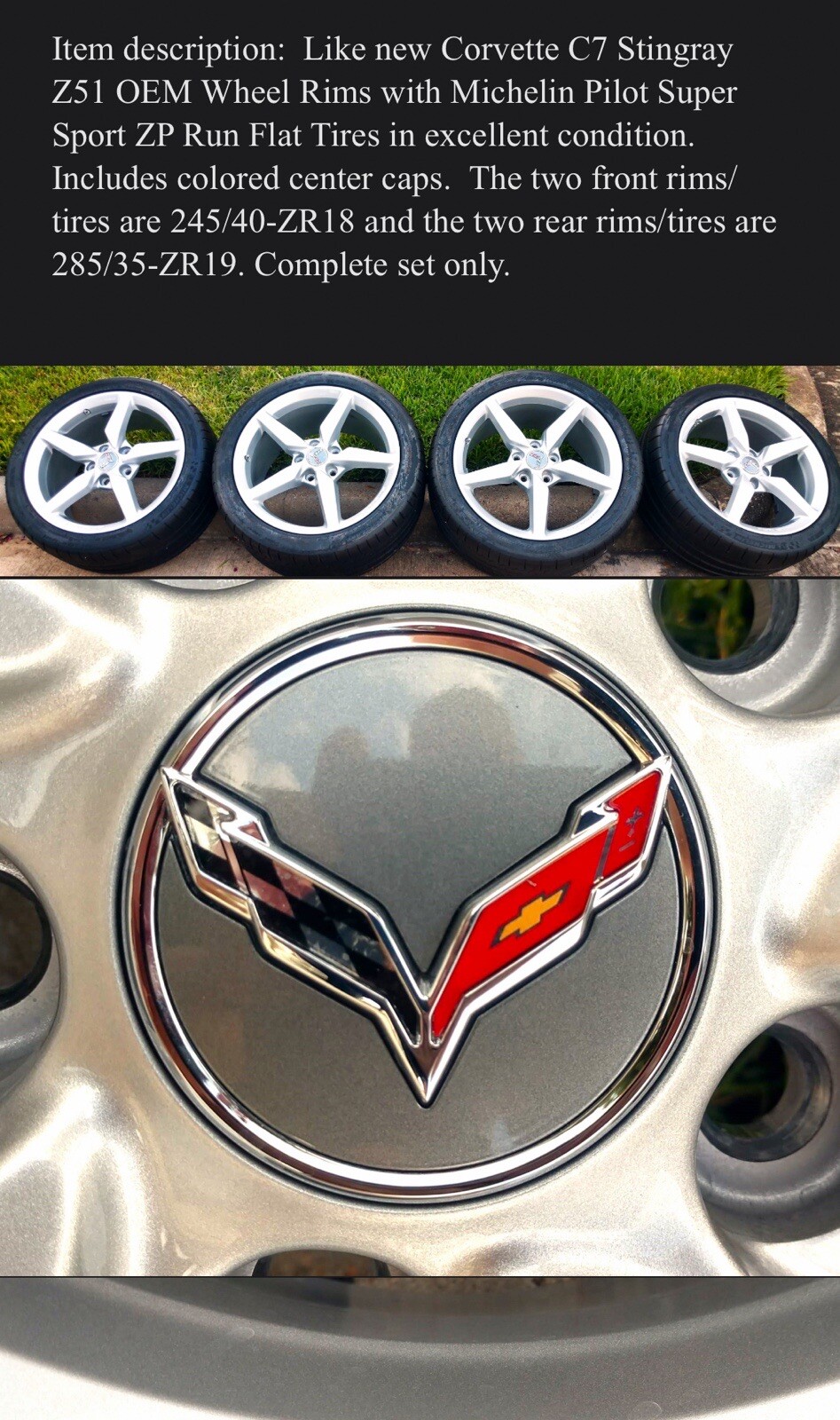 c 8 corvette oem rims wheels tires | eBay