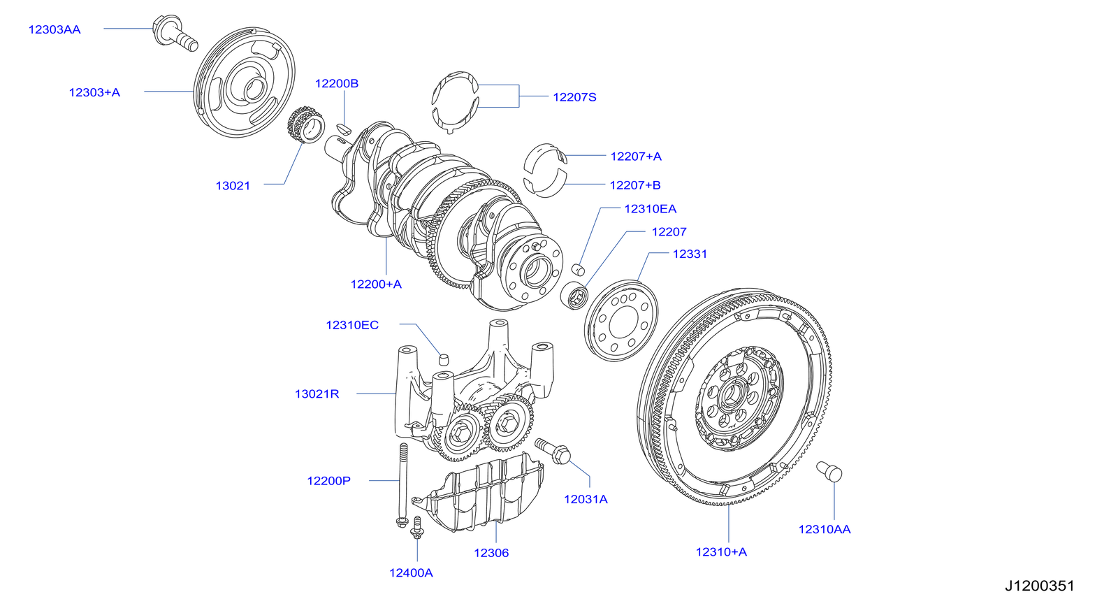 12247HG01E+Genuine+Nissan+Bearing+Main+CE+12247-hg01e for sale online ...