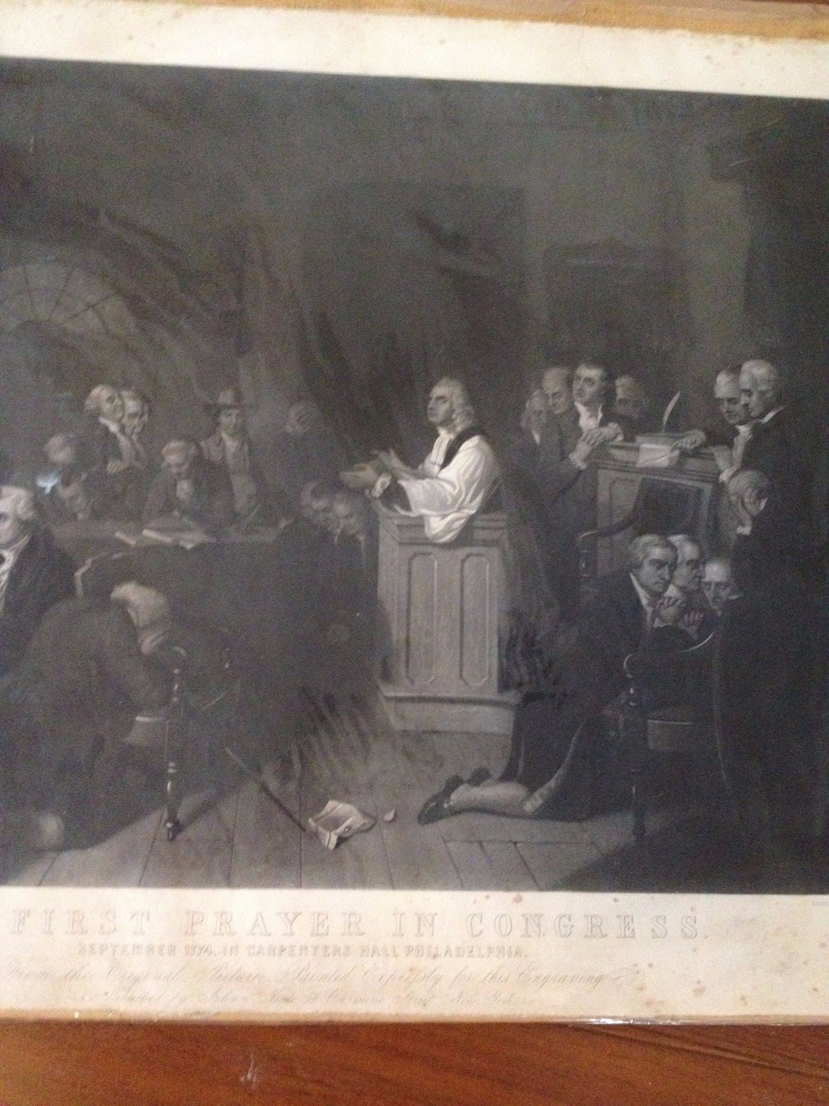 The First Prayer in Congress (September 1774) Carpenters Hall ...