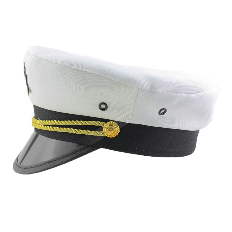 Weiß Kapitänsmütze/Segler Cap Kappe Matrosen Navy Sailor Mütze Hut Neu ...