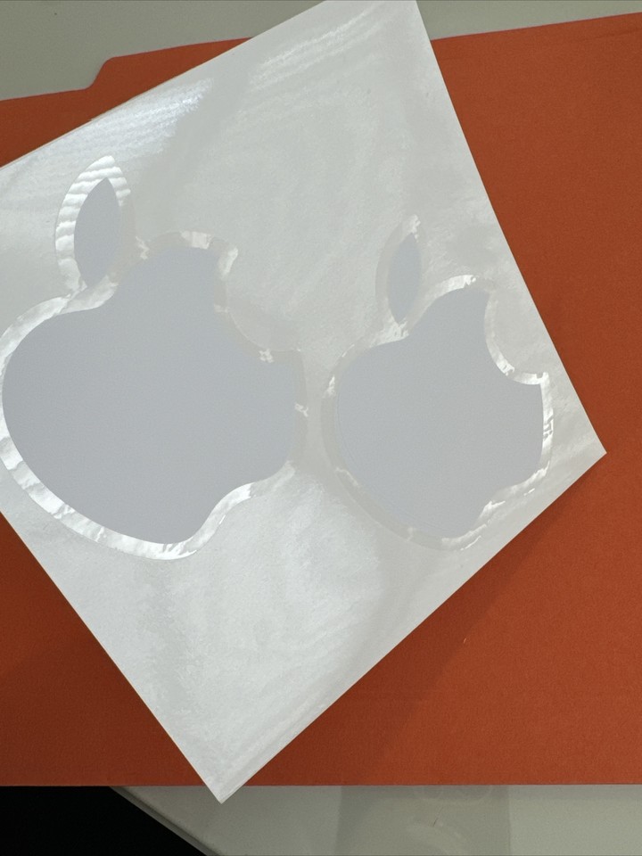 2 Authentic OEM Apple White Logo Sticker Decal | eBay