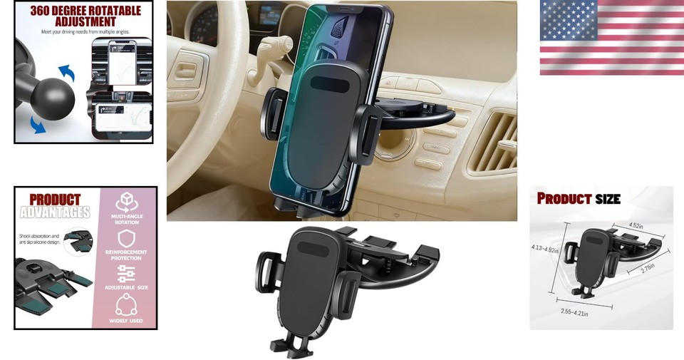 Car CD Player Slot Phone Holder Universal Vehicle Phone Mount | eBay