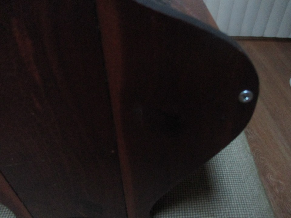 Vintage MCM Flower Wooden Sewing Box Caddy Flip Top Doors ~ Yarn ...