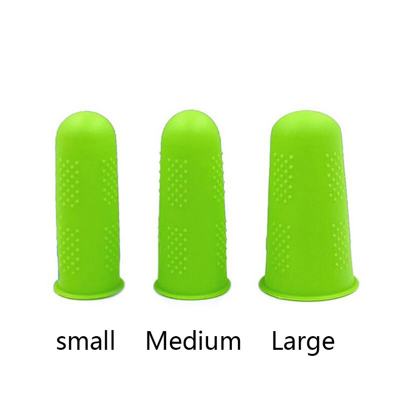 3pcs Silicone Finger Protector Sleeve Cover Anti-cut Heat Anti-slip ...