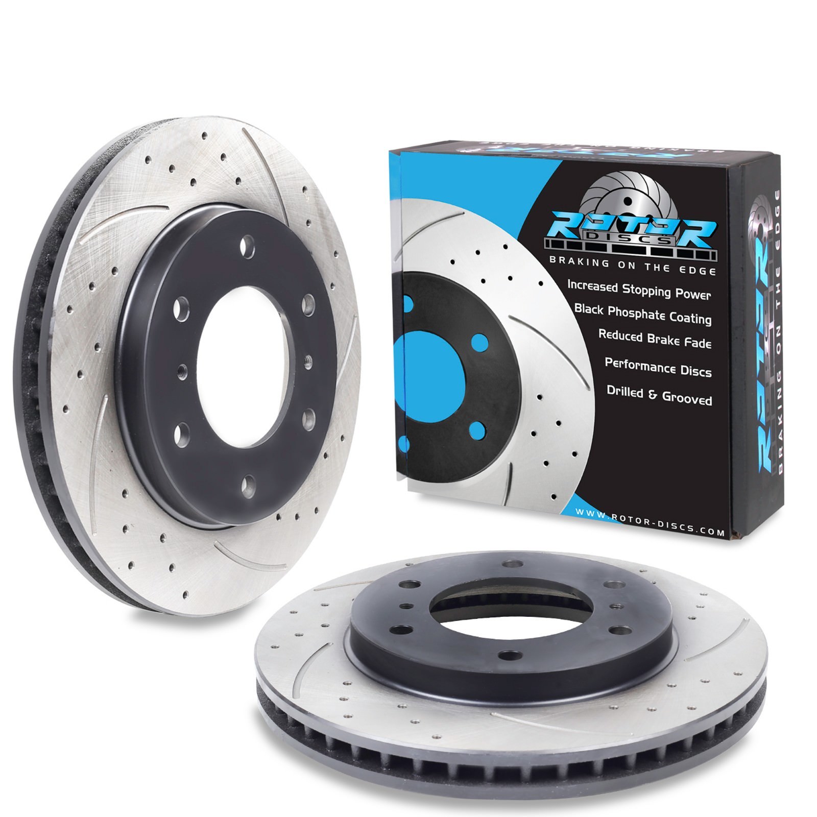 FRONT DRILLED GROOVED 294mm BRAKE DISCS FOR MITSUBISHI L200 2.5 DI-D ...