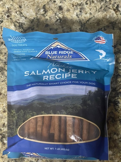 Blue Ridge Naturals Oven Baked Salmon Jerky Dog Treats Snacks 16 Oz ...