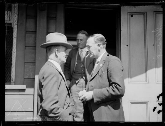 Three politicians standing in a doorway NSW 1930 Old Photo | eBay Australia