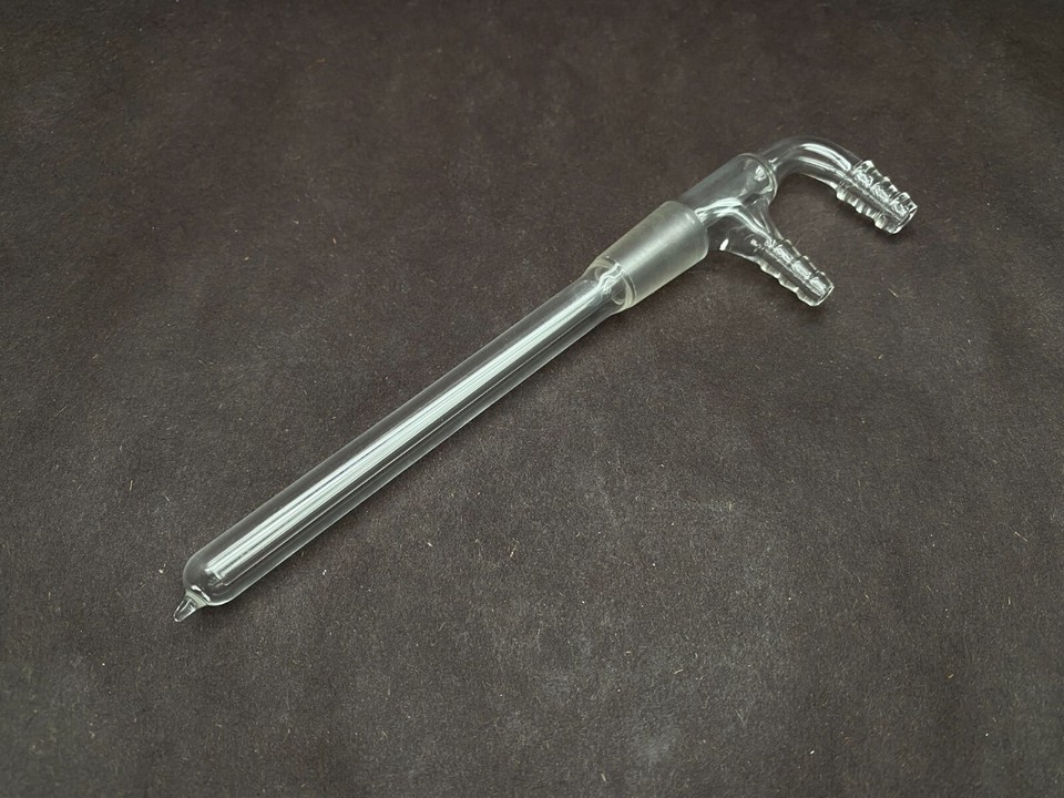 Laboratory Glass 14/20 Joint Cold Finger Condenser w/ Drip Tip 9mm OD ...