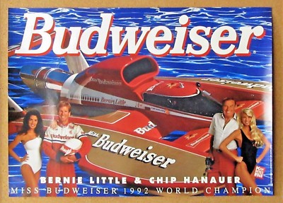 1992 WORLD CHAMPION MISS BUDWEISER Bernie Little '93 POSTER 20 x 27.5 ...
