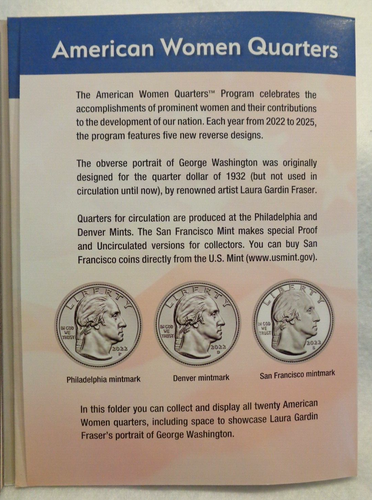Whitman American Women Quarters Coin Folder 2022-2025 Album Book | eBay