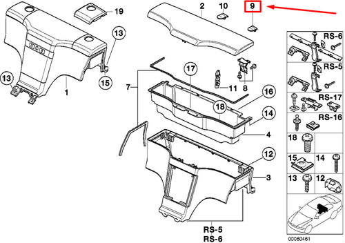 NEW BMW 3 COMPACT E36 LEFT ODDMENTS BOX COVER 51168400259 8400259 ...