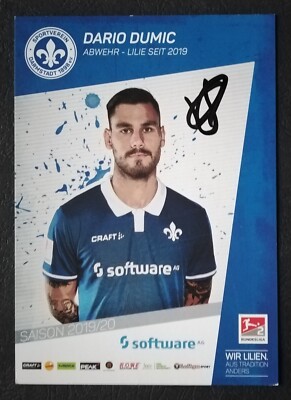 2326 Dario Dumic SV Darmstadt 98 2019/20 Autogrammkarte original ...