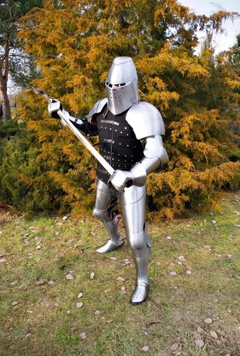 Full Set of Buhurt Combat Medieval Knight Suit of Armor Wearable LARP ...